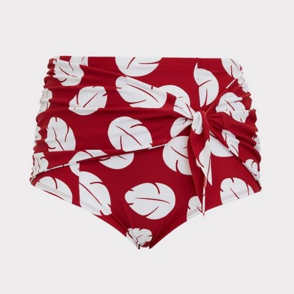 torrid | Swim | Torrid Disney Lilo And Stitch Red White Leaf High Waist ...